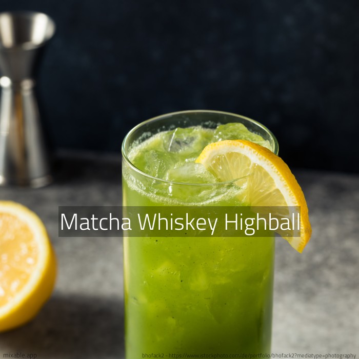 Rezept: Matcha Whiskey Highball, Cocktails & Drinks | mixable.de